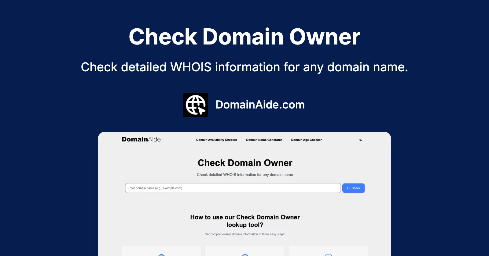 Vérifier le Propriétaire du Domaine | Outil WHOIS Gratuit